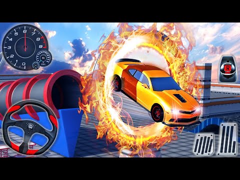 Stunt Car Extreme VS Train Racing - Car Muscle Stunts Mega Ramp Simulator - Android GamePlay #2