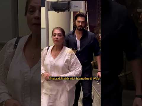 #shahzadsheikh with his mother and wife Spotted at #nabaalighafraad movie premiere