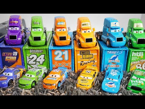 Disney Pixar Cars Piston Cup Collection with Race Haulers at Dinoco 400 Race