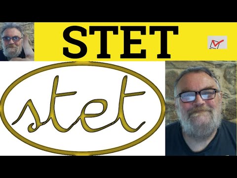 🔵 Stet Meaning - Stet Examples - Stet Definition - Proofreading - Stet