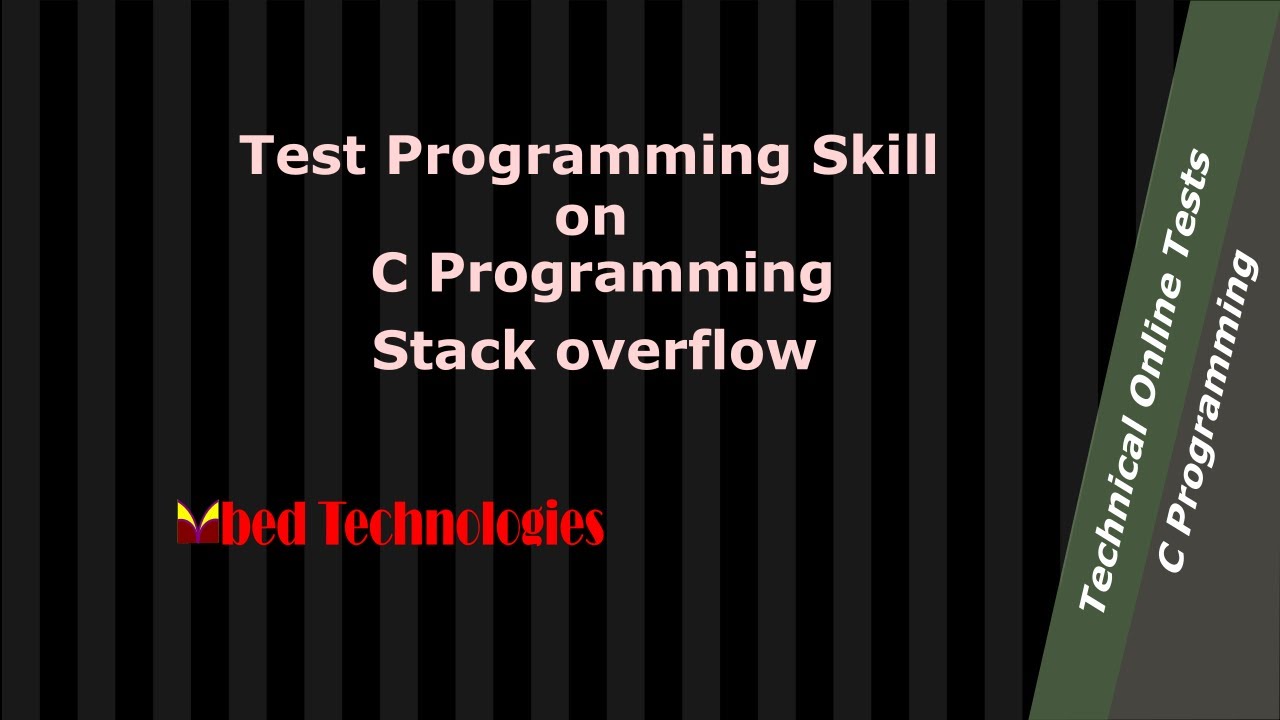 A C programming question on stack overflow