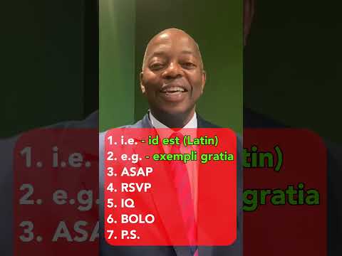 We know what these abbreviations and acronyms mean... but what do they STAND FOR?