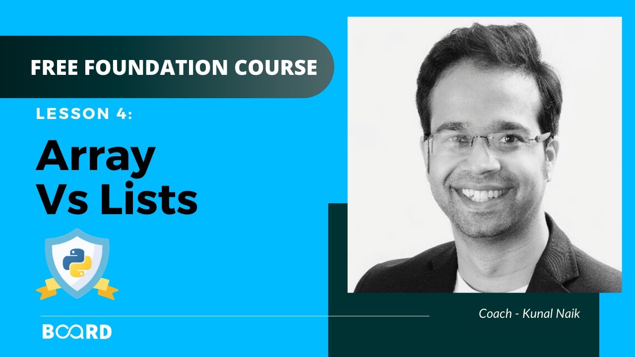 Array and Lists  | Python for Data Science Foundation Course | Board Infinity