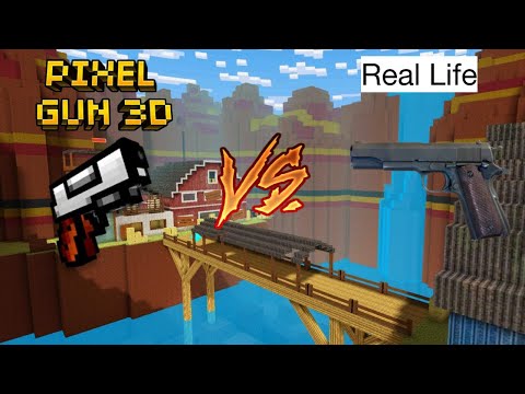 Pixel Gun 3D vs Real Life