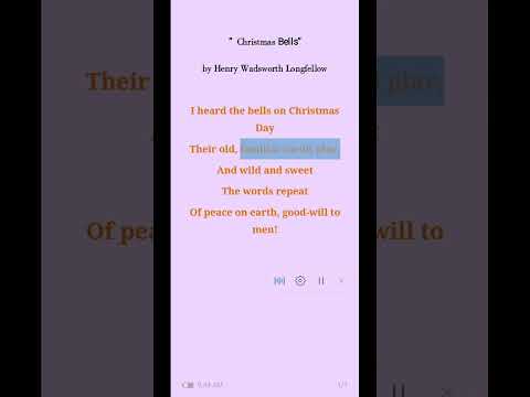 Christmas Bells Poem by Henry Wadsworth Longfellow ||  #christmas