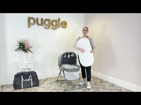Puggle Sleepy Rocking Crib with 3 Toys - Cashmere | The Nursery Store