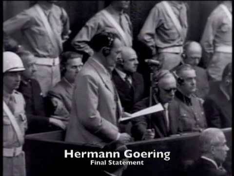 Statement of Nuremberg defendant Hermann Goering, Aug. 31, 1946, Day 216 (translated captions)