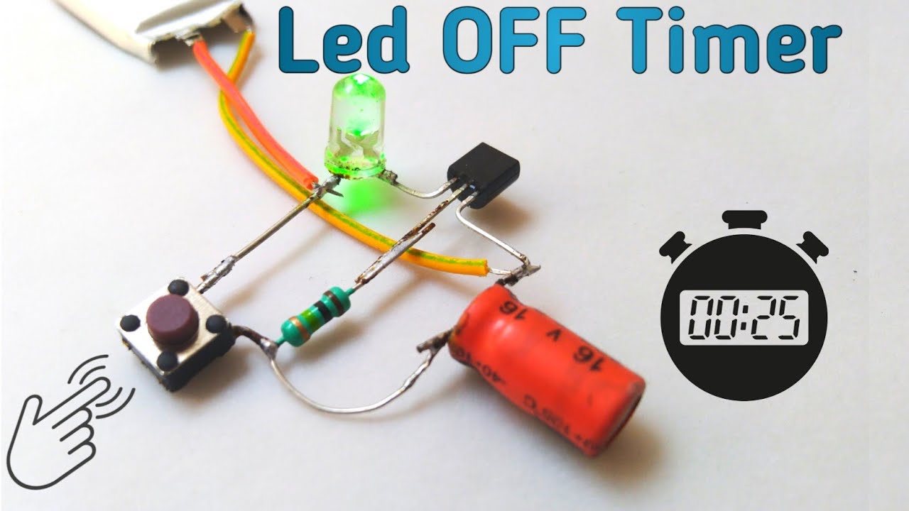 Led OFF Timer Circuit Using BC547 Transistor