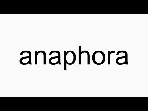 How to pronounce anaphora