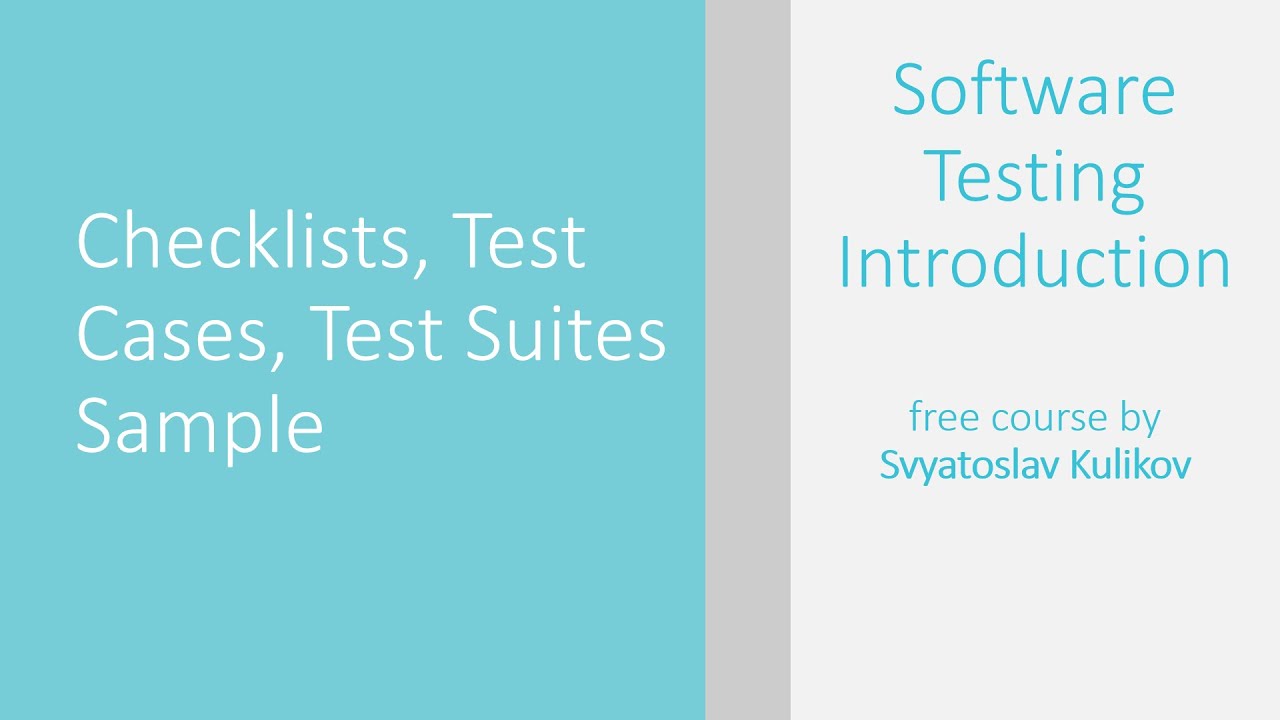 04 - 06 - Checklists, Test Cases, Test Suites Sample [ENG]
