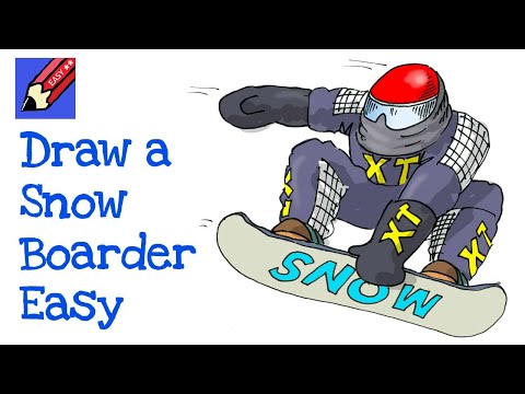 How to Draw a snowboarder Real easy – Shoo Rayner