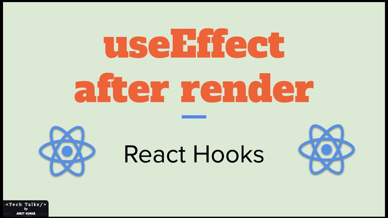 How to use useEffect hook after render | React Hooks Tutorial 5