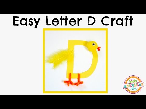 Easy Letter D Craft -- Preschool Alphabet Resource