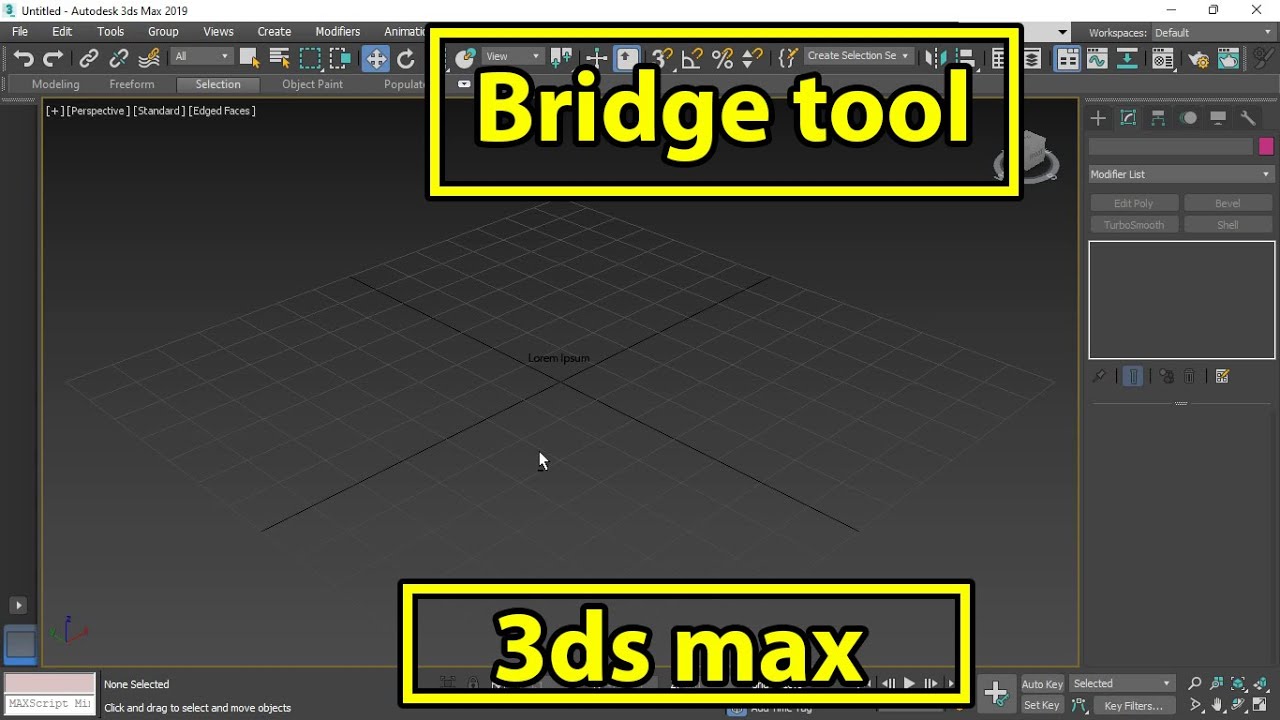 Bridge tool | 3ds max hindi tutorial | study edutech