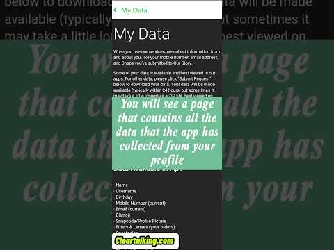 How to Download your Data from Snapchat? #snapchat #data