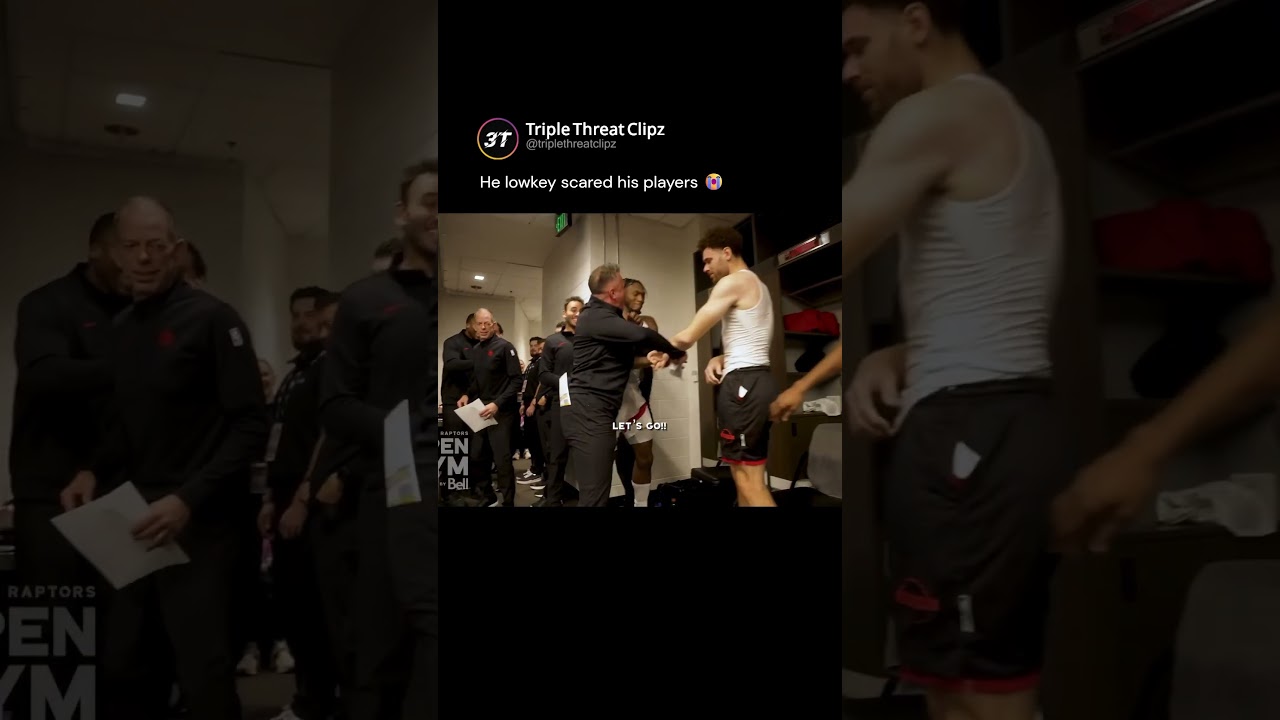 Coach Darko Rajaković’s hype had the Raptors shook 😅 #shorts #nba #basketball #euroleague