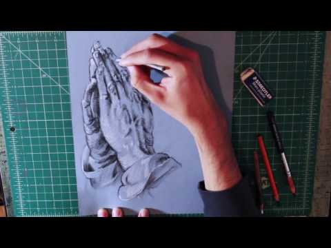 Praying Hands, Charcoal Masters Copy Process