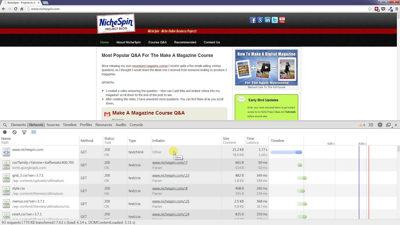 The Network Panel In The Chrome Developer Tools