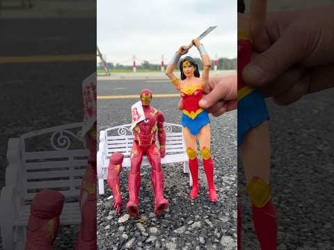 Wonder Woman tests Iron Man's arm strength | Fun Toys
