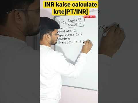 PT/INR | INR CALCULATION FORMULA || NORMAL RANGE PT,INR🤔 ||Bleeding tendency #shorts #viral #medical