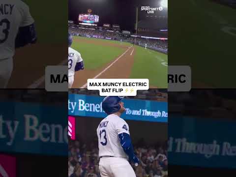 Max Muncy with the BAT FLIP 😮💨🔥 #dodgers #baseball #mlb