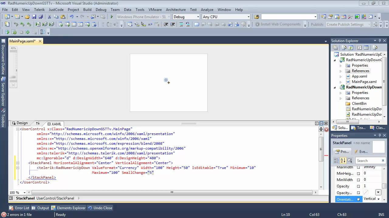 NumericUpDown - Part 1 : Getting Started (Silverlight & WPF)