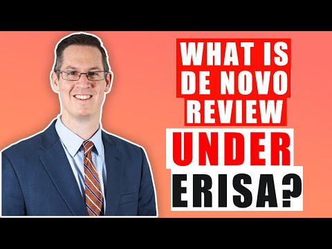 What does de novo review mean under ERISA?