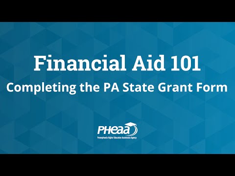 Completing the PA State Grant