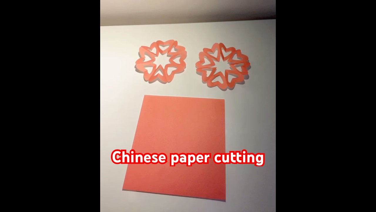 Chinese paper cutting tutorial #tutorial #papercutting #origami #diy #chinesecrafts