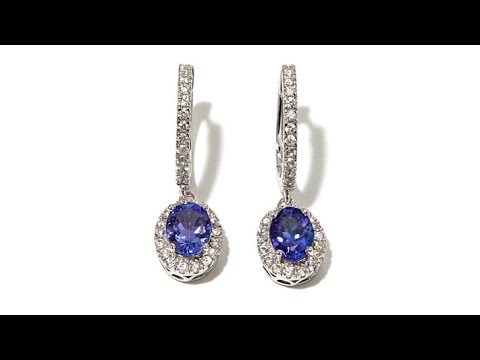 Colleen Lopez 1.95ct Tanzanite and Zircon Earrings