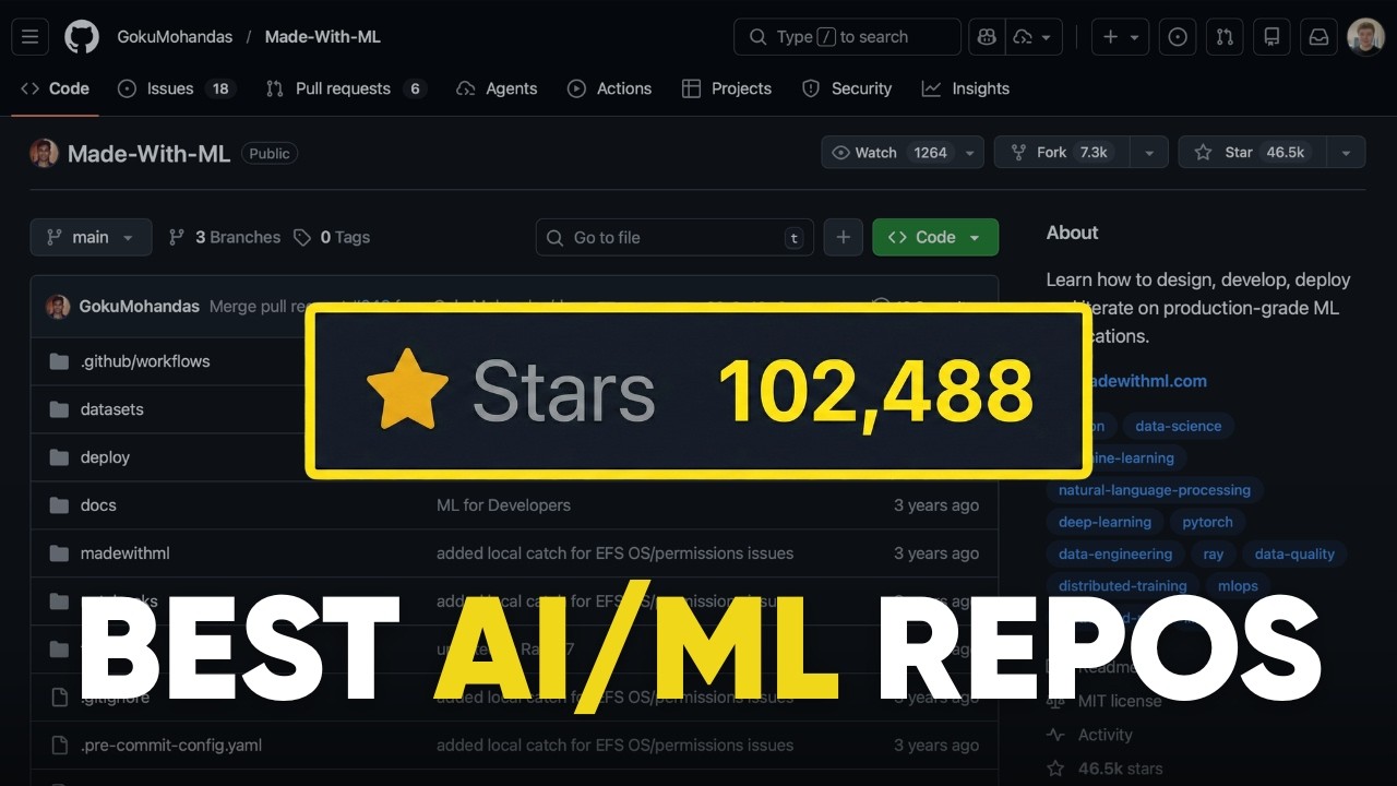 9 BEST GitHub Repos for AI/ML