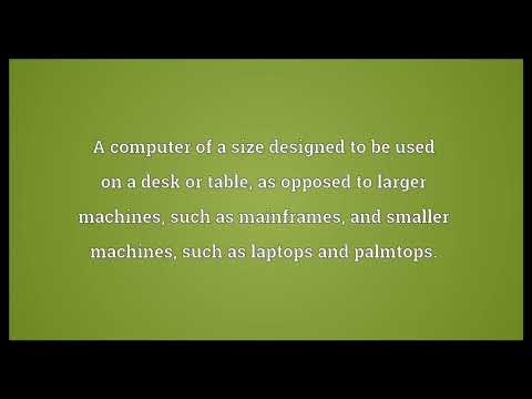 Desktop computer Meaning