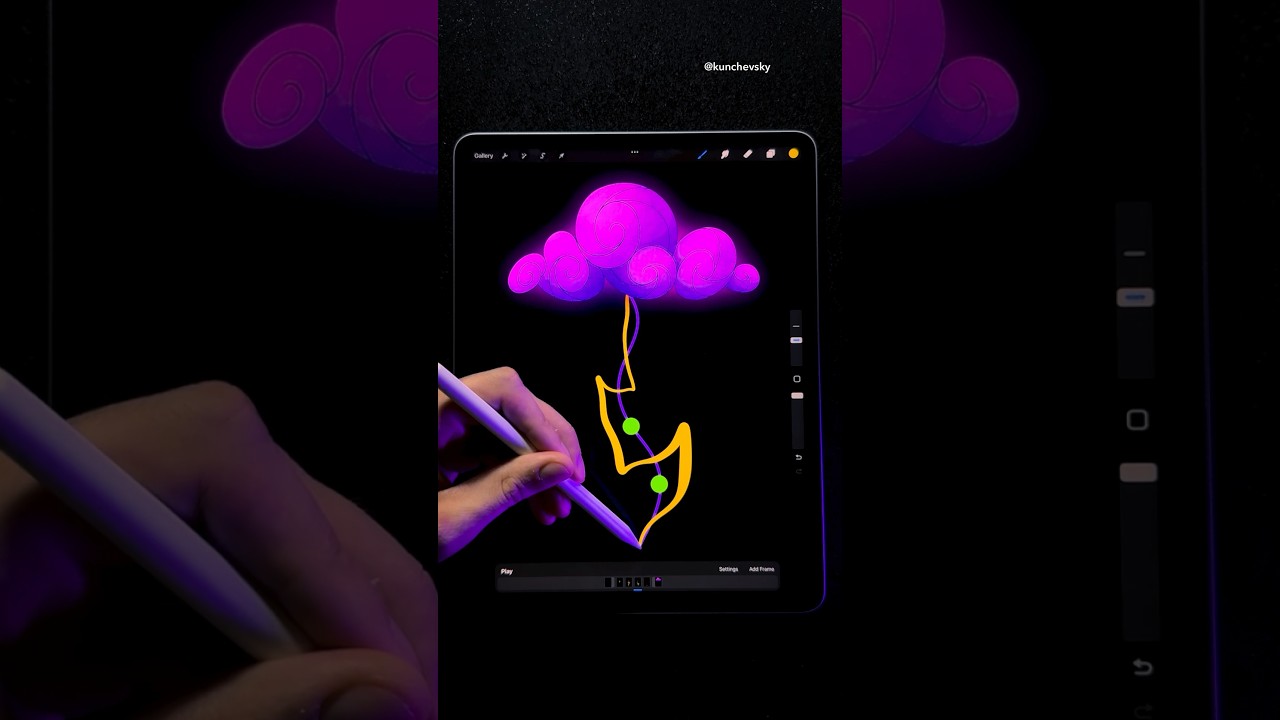 New Lightning Animation Tips in Procreate! 😳⚡️ #procreate #animation