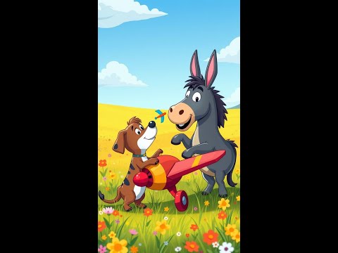 A dog and donkey built a plane