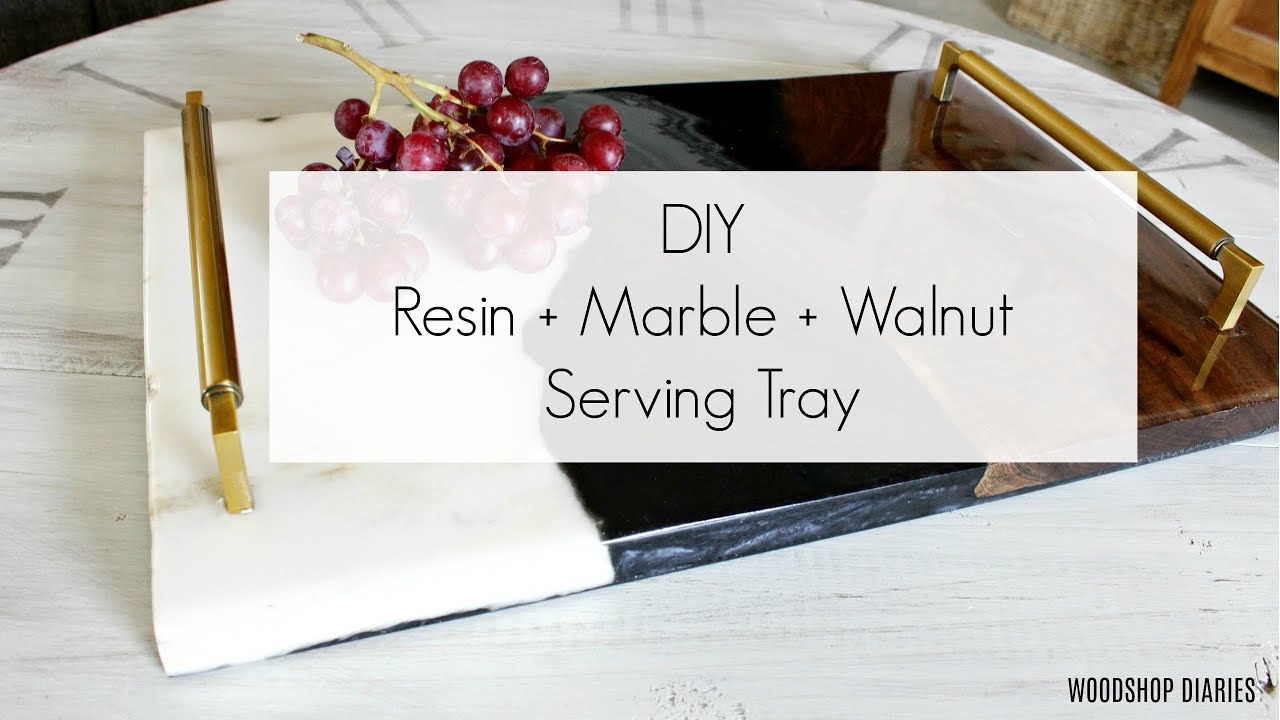 Resin + Wood + Marble DIY Serving Tray