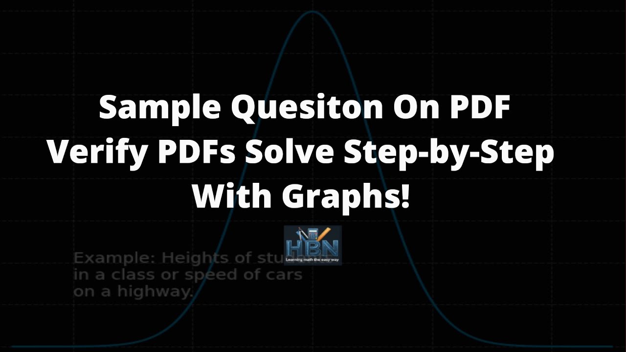 Exponential PDF Verification and Solution