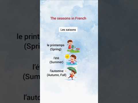 The seasons in French