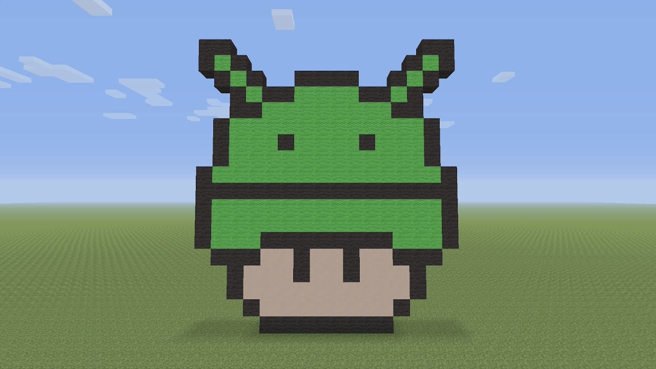 Minecraft Pixel Art - Android Mushroom Head