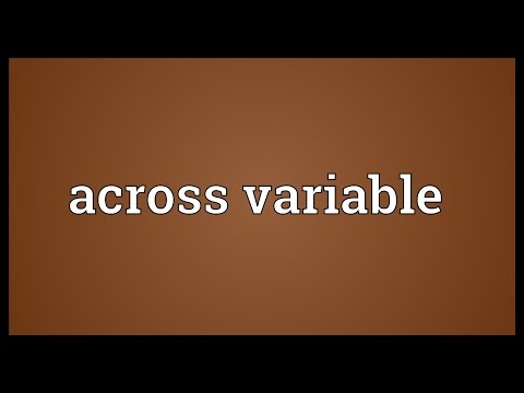 Across variable Meaning