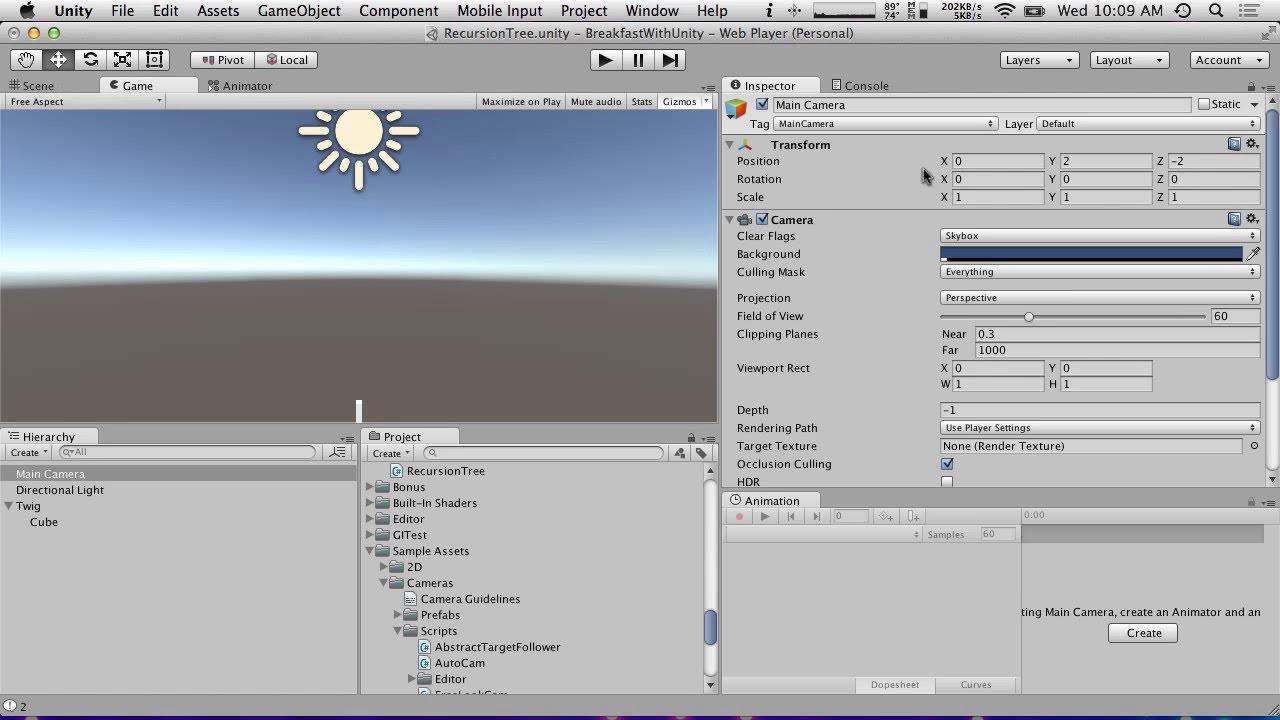 Breakfast With Unity: Making a Tree via Recursion