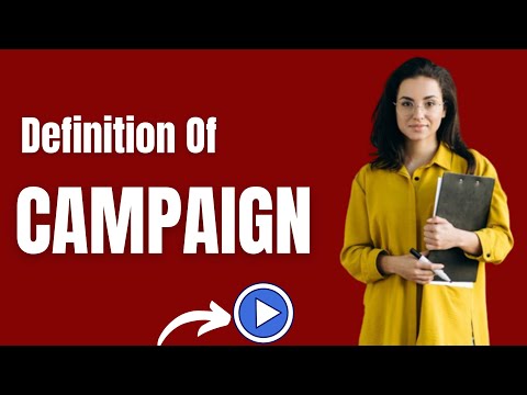 Simple Definition of Campaign - WHAT DOES Campaign MEAN ❓ | Definition Channel HD