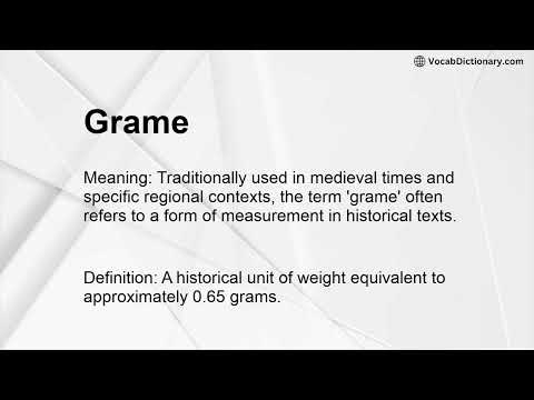 Grame Meaning