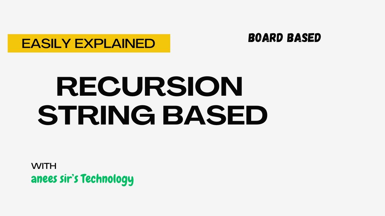 String Based Recursion