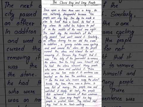 The Clever King and The Lazy People || Story Writing In English || EK Education
