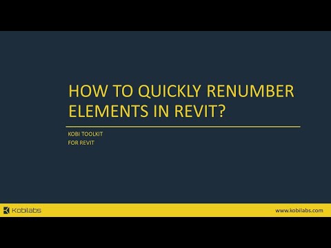 How to quickly renumber elements in Revit? | Kobi Toolkit for Revit