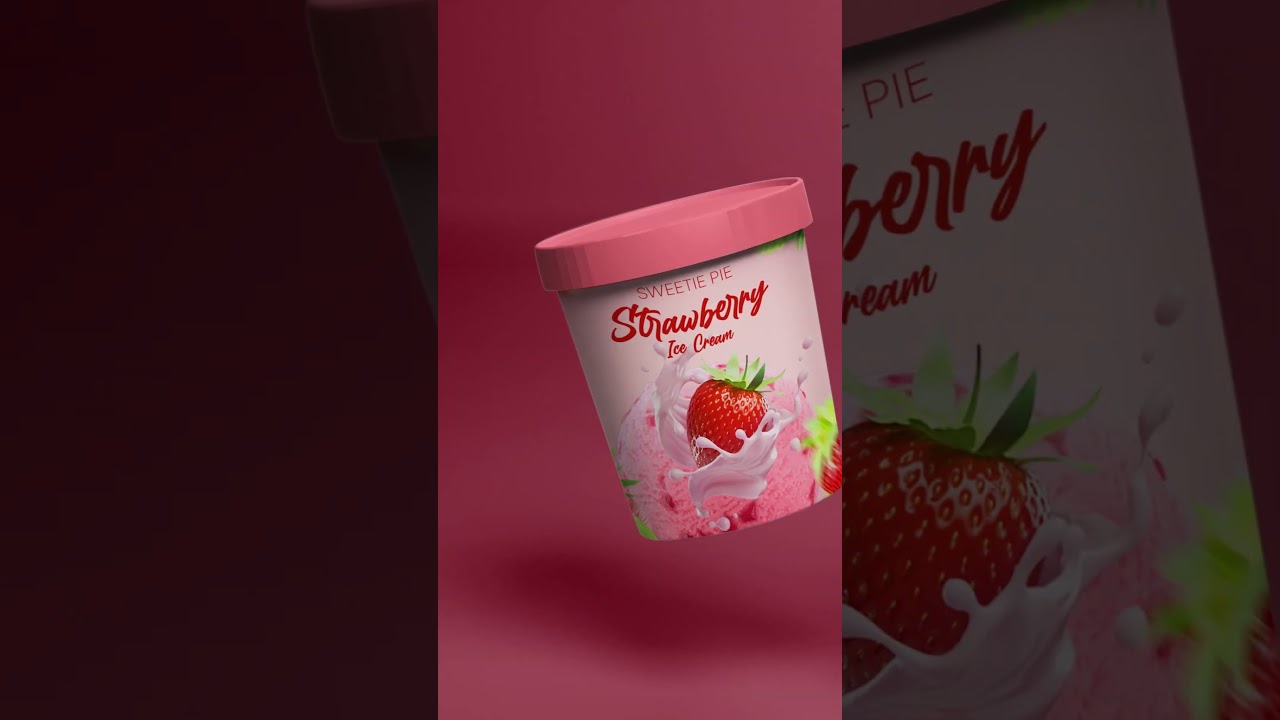 Design New Label for Sweetie Pie Strawberry Ice Cream 🍨