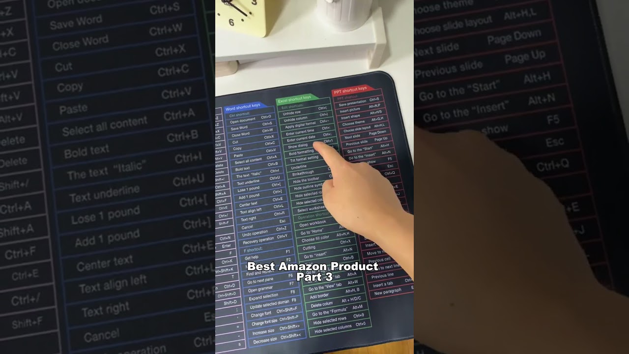 The Best Excel Cheat Sheet Mouse Pad – 150+ Shortcut 🔗Link in bio