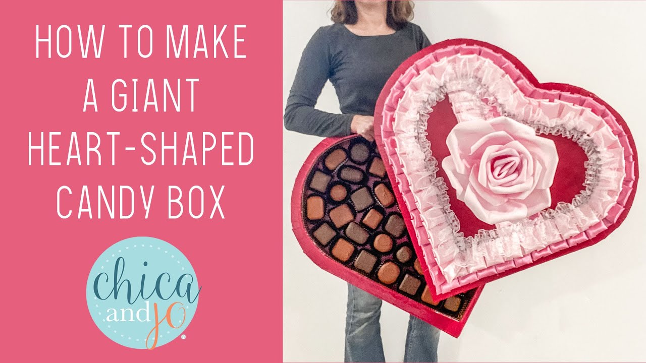 Giant Heart-Shaped Valentine Candy Box DIY (Vintage Chocolate Box Tutorial)