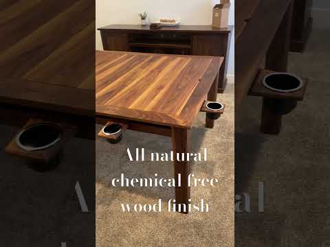 Beautiful Board game table made of walnut wood. All natural finish. #trending #handmade #games #diy