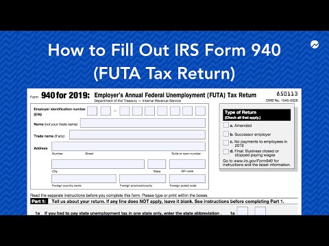 How to Fill out IRS Form 940 (FUTA Tax Return)